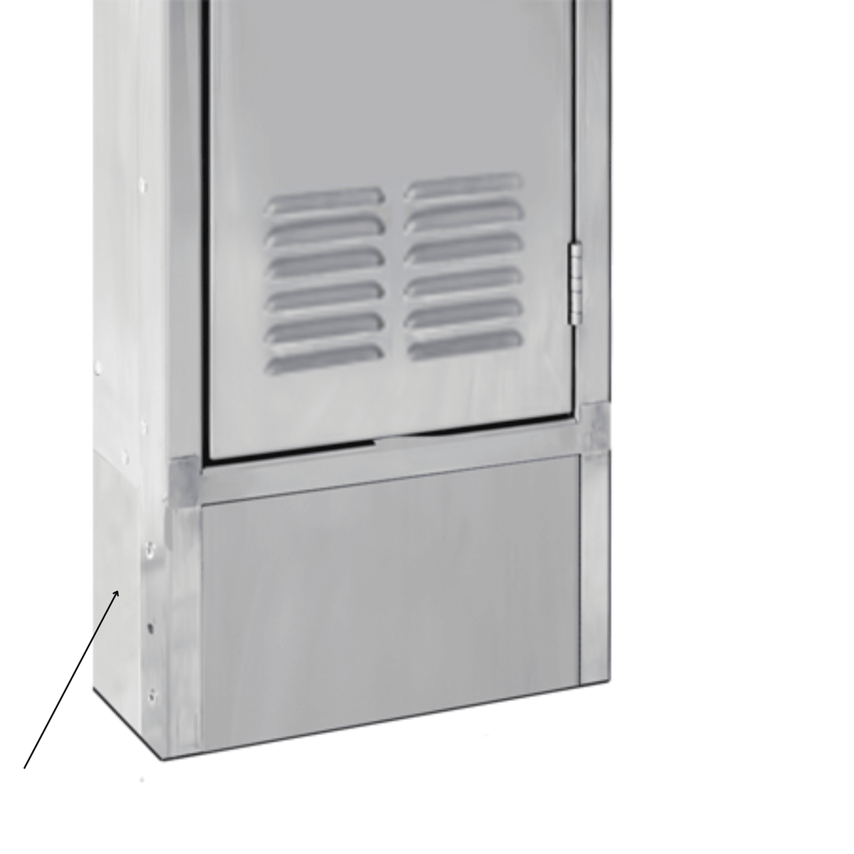 Closed Side Base — 304 Stainless Steel Lockers